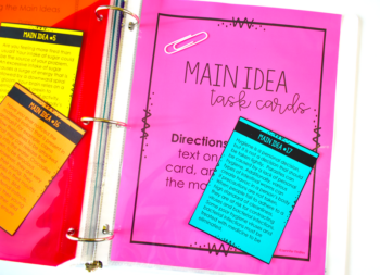 Main Idea Activities with Google Slides™ and Google Forms™ for Distance ...