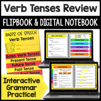 Verb Tenses Review Digital Notebook & Grammar Flipbook – Jennifer ...